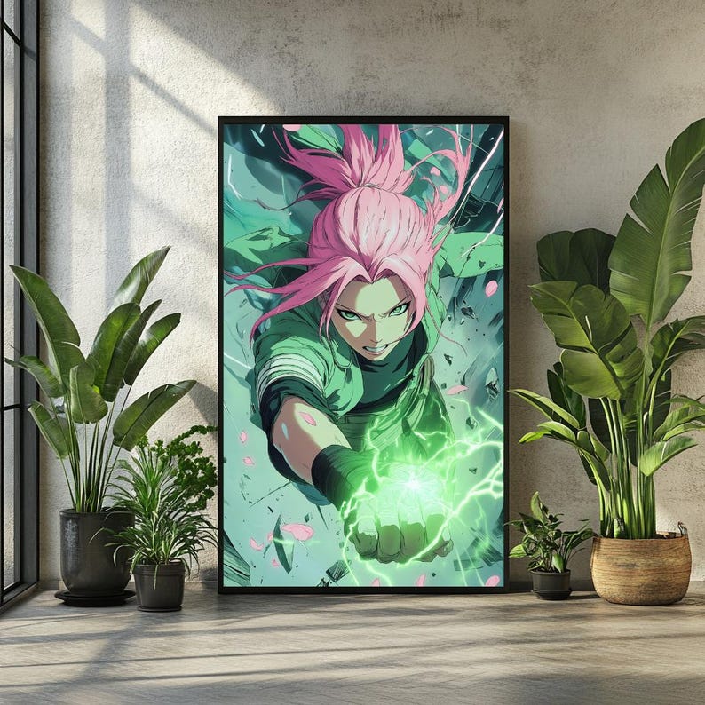 Sakura Haruno Poster, Naruto Fan Art, Digital Print Download, Printable ...