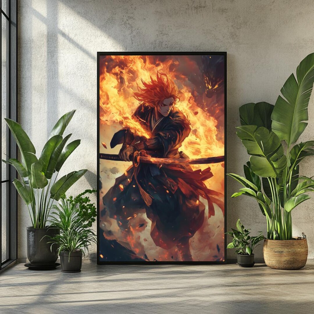 Rengoku Kyojuro Poster, Demon Slayer Fan Art, Digital Print Download ...