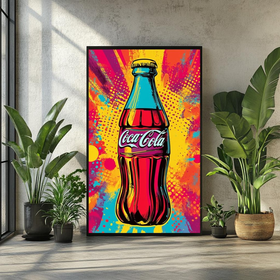 Coca Cola Pop Art, Pop Art Soda, Coke Bottle Pop Art Poster, Digital ...