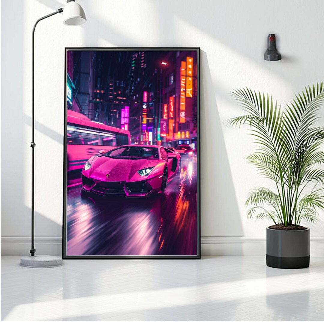 Lamborghini Art, Lambo, Sports Car Wall Art, Digital Print Download ...