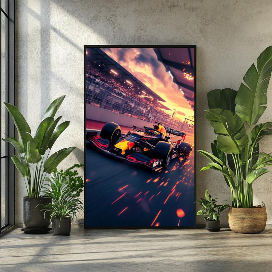 Red Bull Racing F1 Poster, Formula 1 Wall Art, Digital Print Download ...