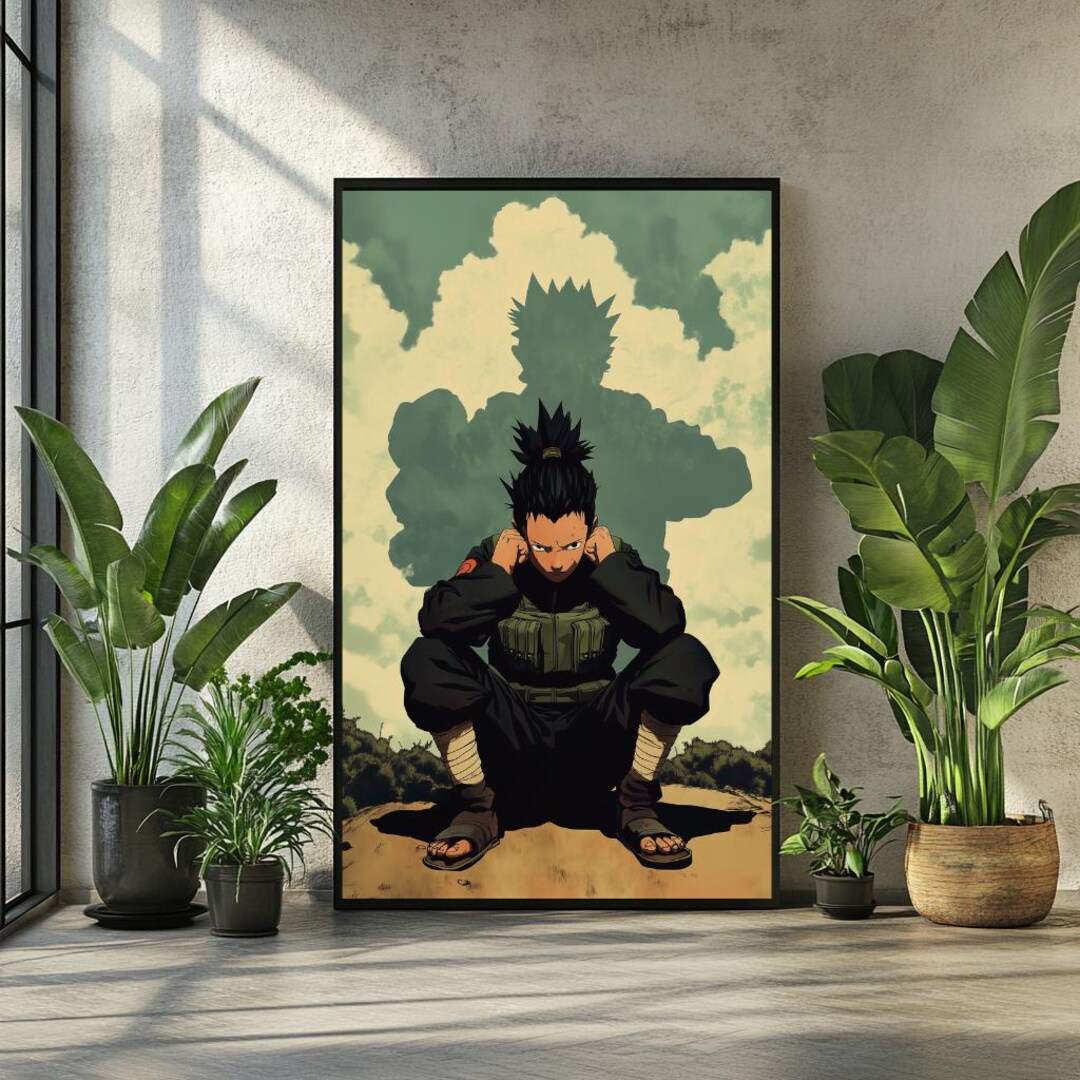 Shikamaru Nara Poster, Naruto Fan Art, Digital Print Download ...