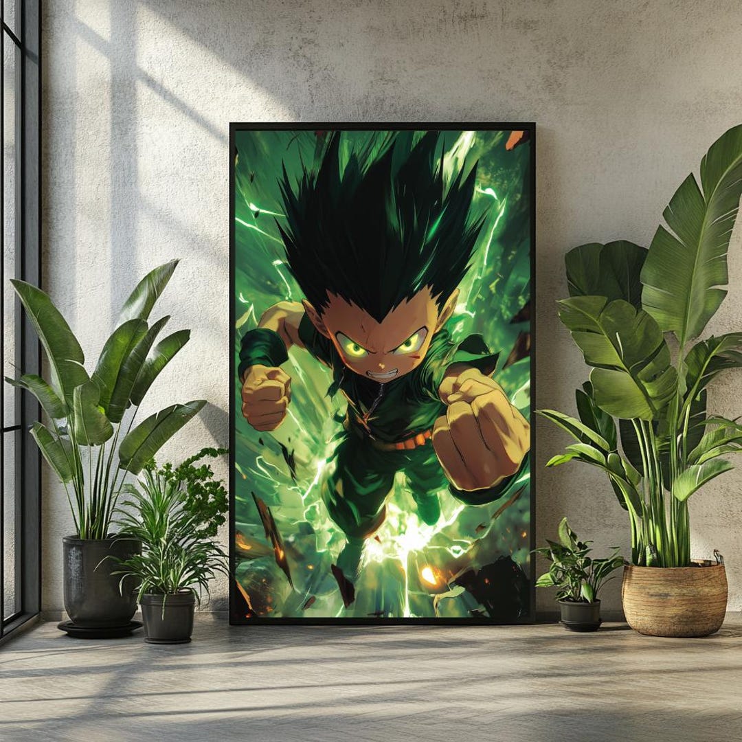 Gon Freecss Poster, Hunter X Hunter Fan Art, Digital Print Download ...