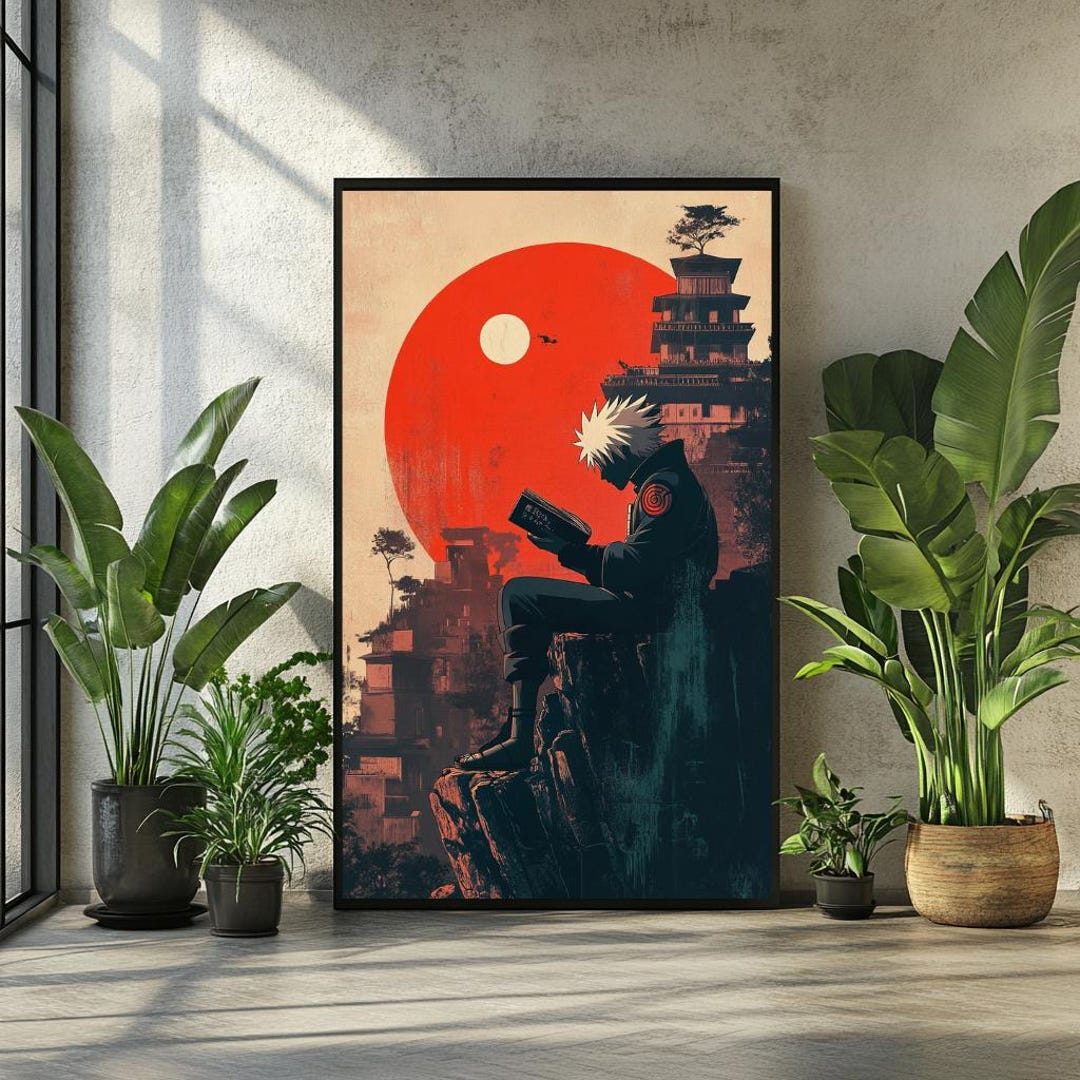 Kakashi Hatake Poster, Naruto Fan Art, Digital Print Download ...