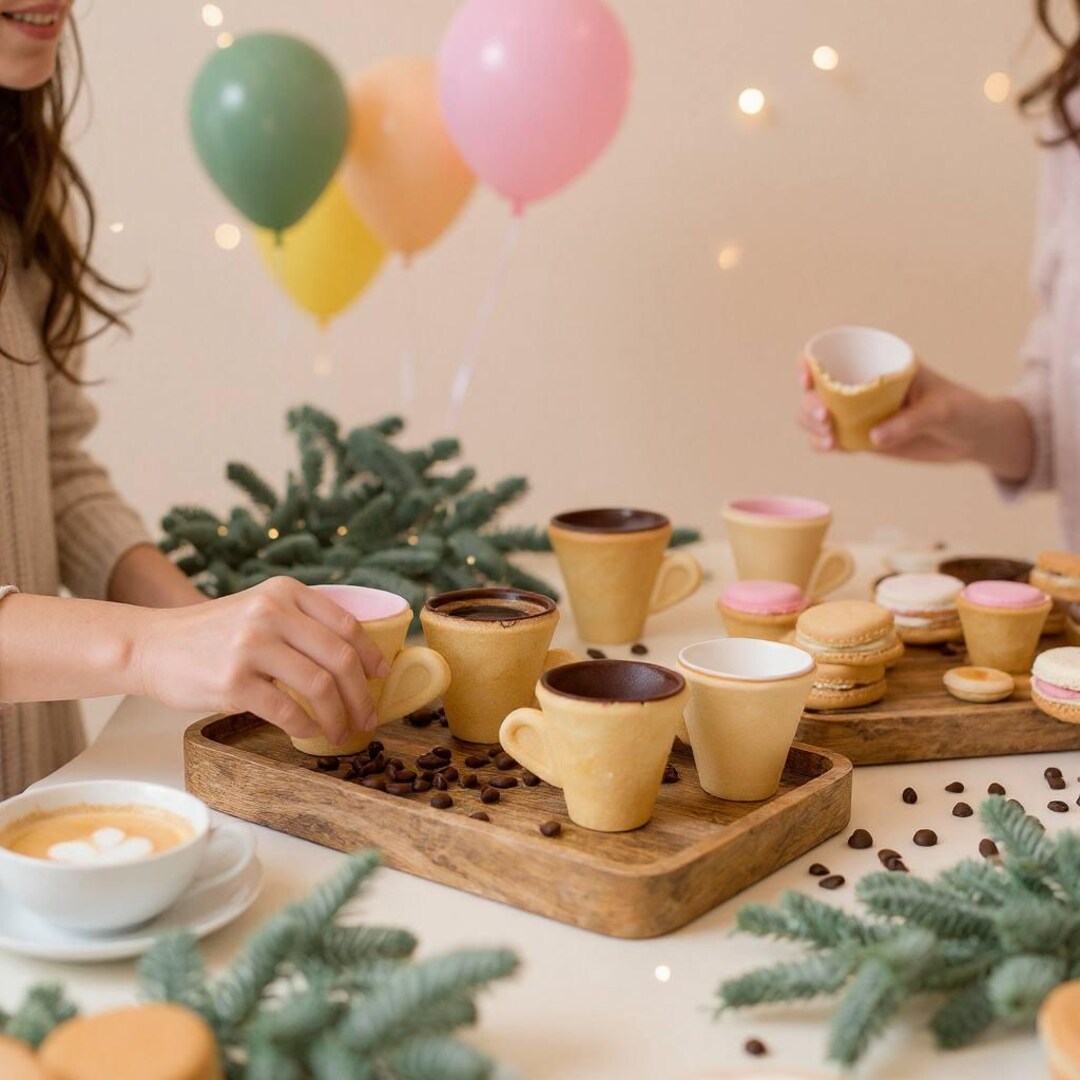 Chocolate Lined Cookie Cup, Edible Drink Cup for Milk & Hot Chocolate ...