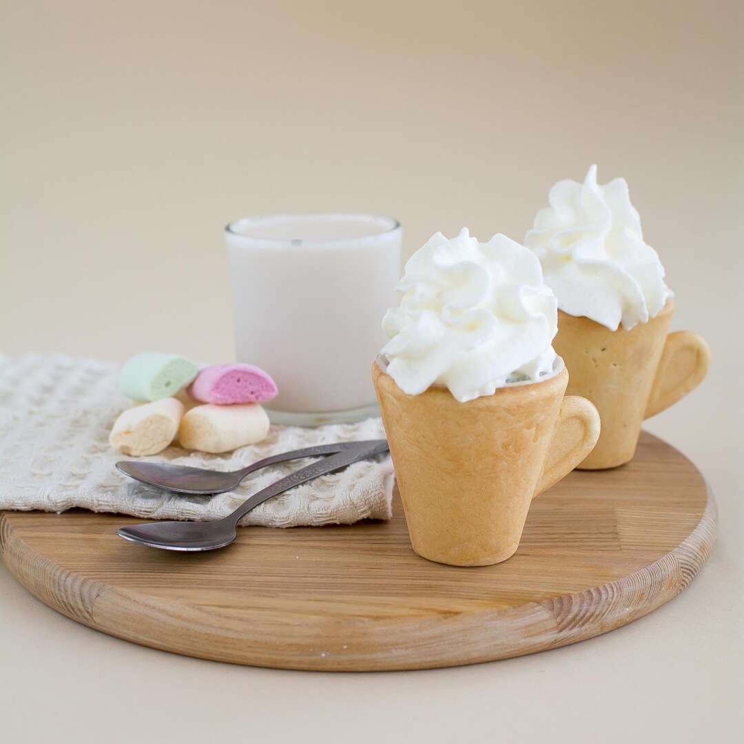 Chocolate-lined Biscuit Mug – Edible Cup for Coffee or Dessert | Cookie ...