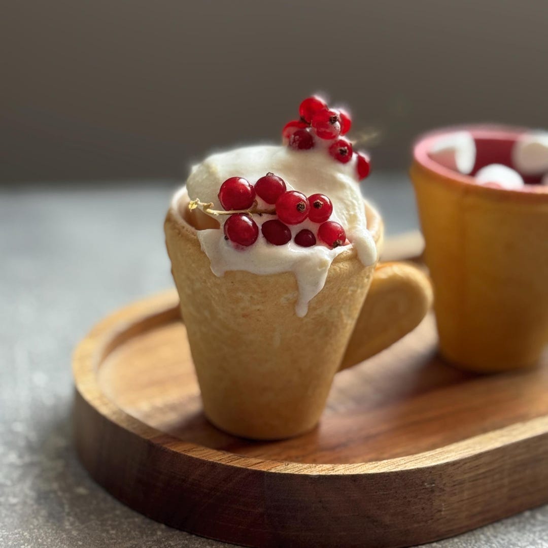 Edible Cookie Cups for Ice Cream – Handcrafted Biscuit Mugs With ...