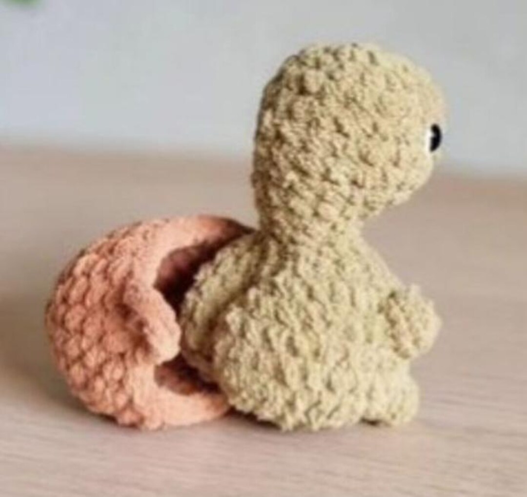 Crochet Cheeky Turtle With Removable Shell - Etsy