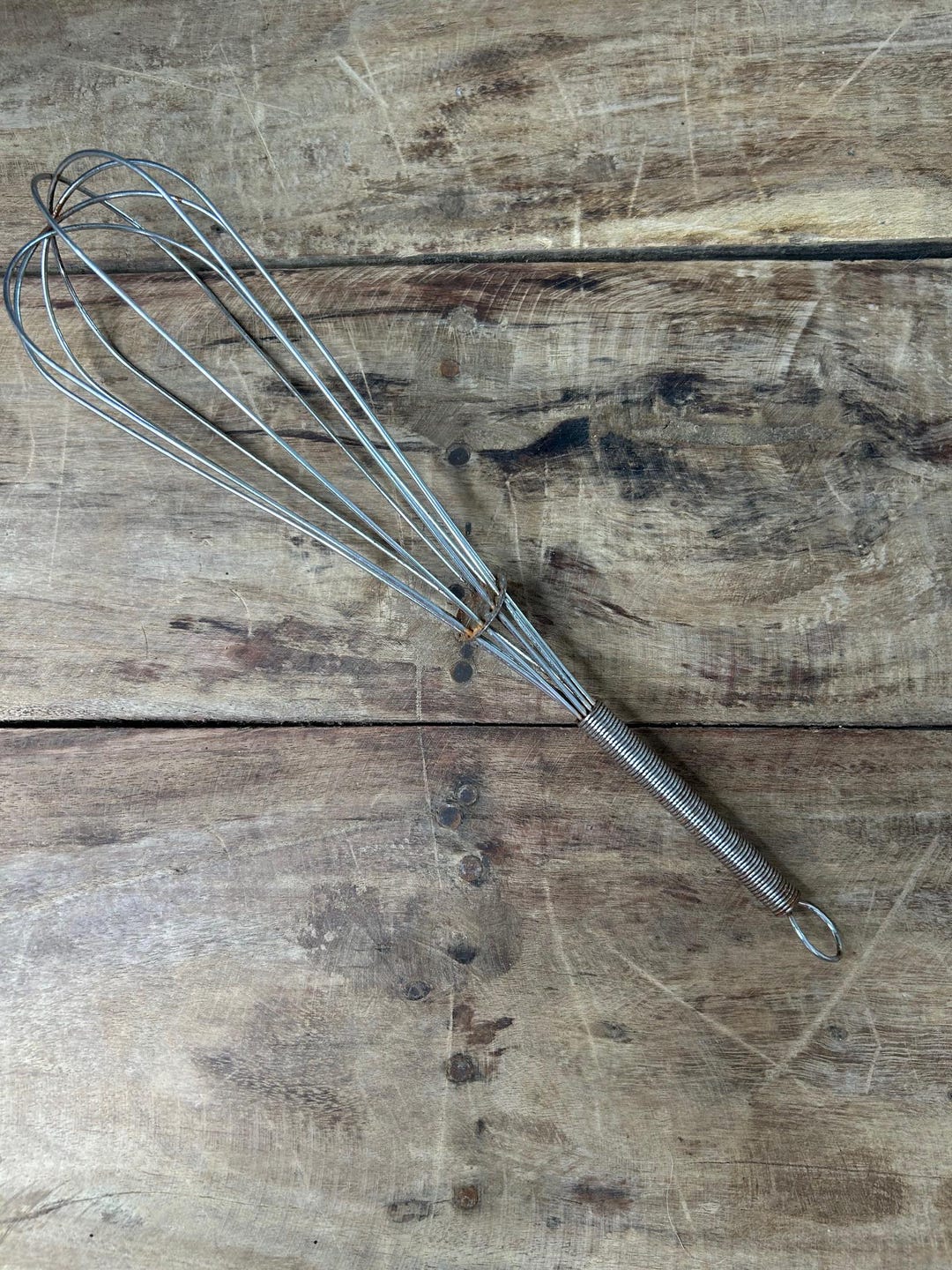 Vintage Wire Whisk With a Coiled Handle Farmhouse Kitchen Utensil - Etsy