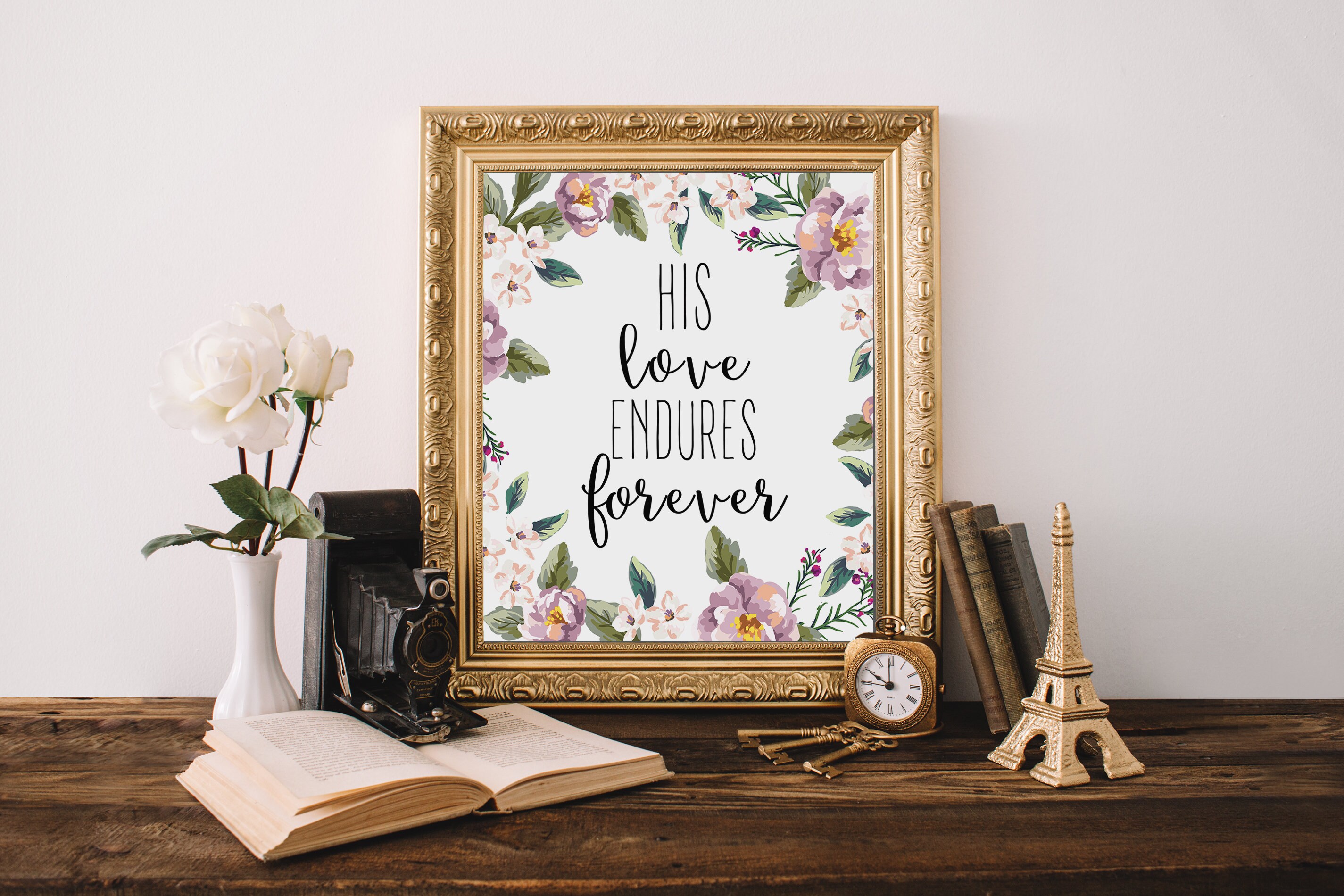 DIGITAL ARTWORK His Love Endures Forever Digital Print Wall Art ...