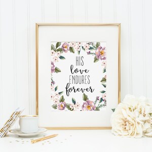 DIGITAL ARTWORK His Love Endures Forever Digital Print Wall Art ...