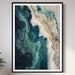Shoreline Coastal Abstract Print Ocean Art Sand and Sea Colours ...