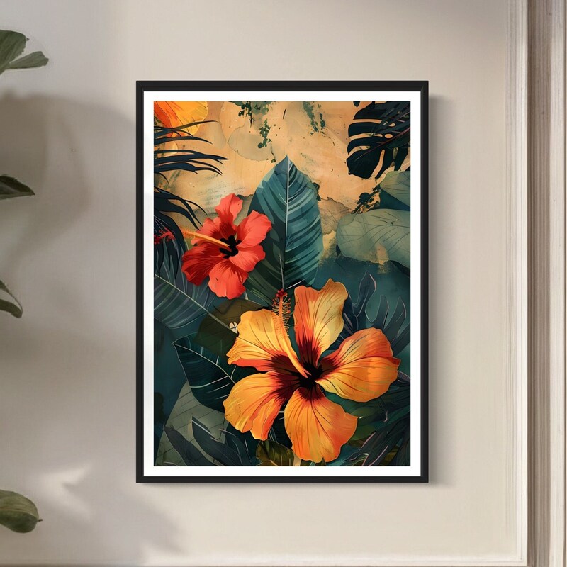 Tropical Flower Art - Etsy