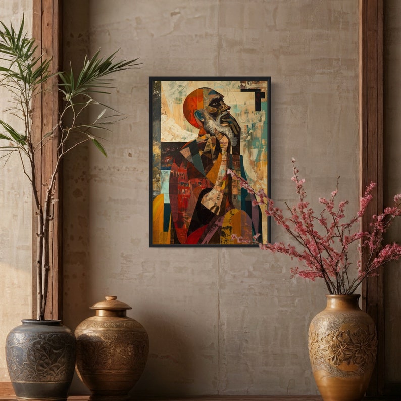 Greek Inspired Art Print Ancient Greece Painting Abstract Modern ...
