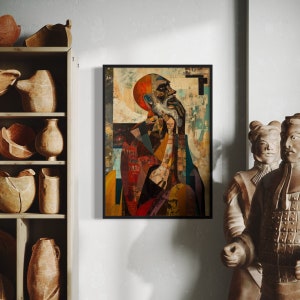 Greek Inspired Art Print Ancient Greece Painting Abstract Modern ...