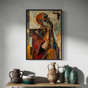 Greek Inspired Art Print Ancient Greece Painting Abstract Modern ...