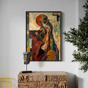 Greek Inspired Art Print Ancient Greece Abstract Portrait Wall Art ...