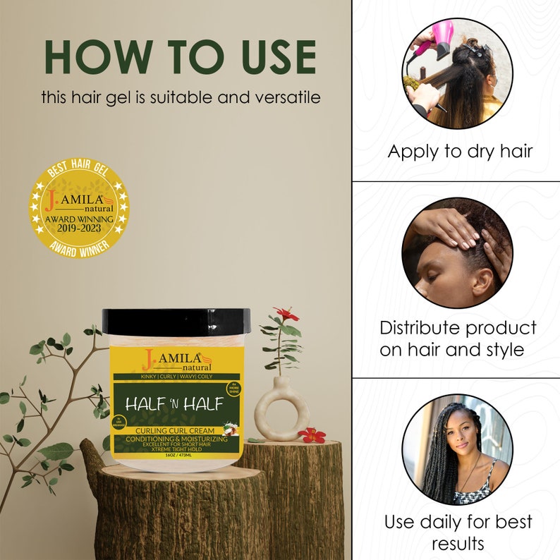 J.AMILA Natural Award-winning, Half N Half Hair Cream Long Lasting ...