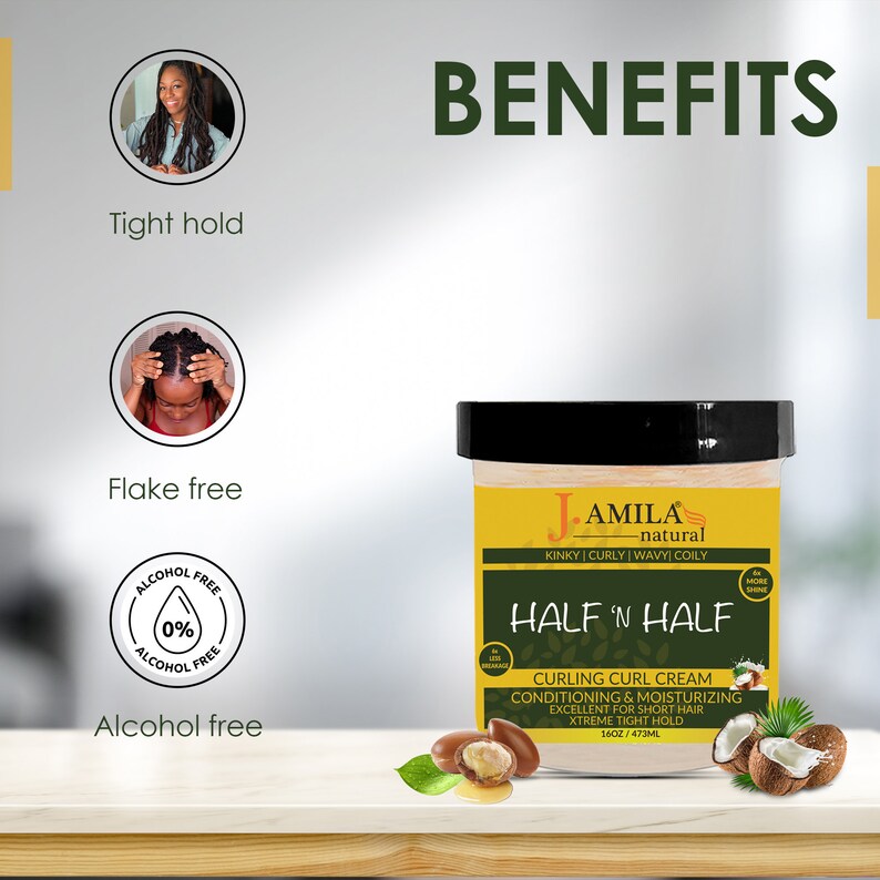 J.AMILA Natural Award-winning, Half N Half Hair Cream Long Lasting ...