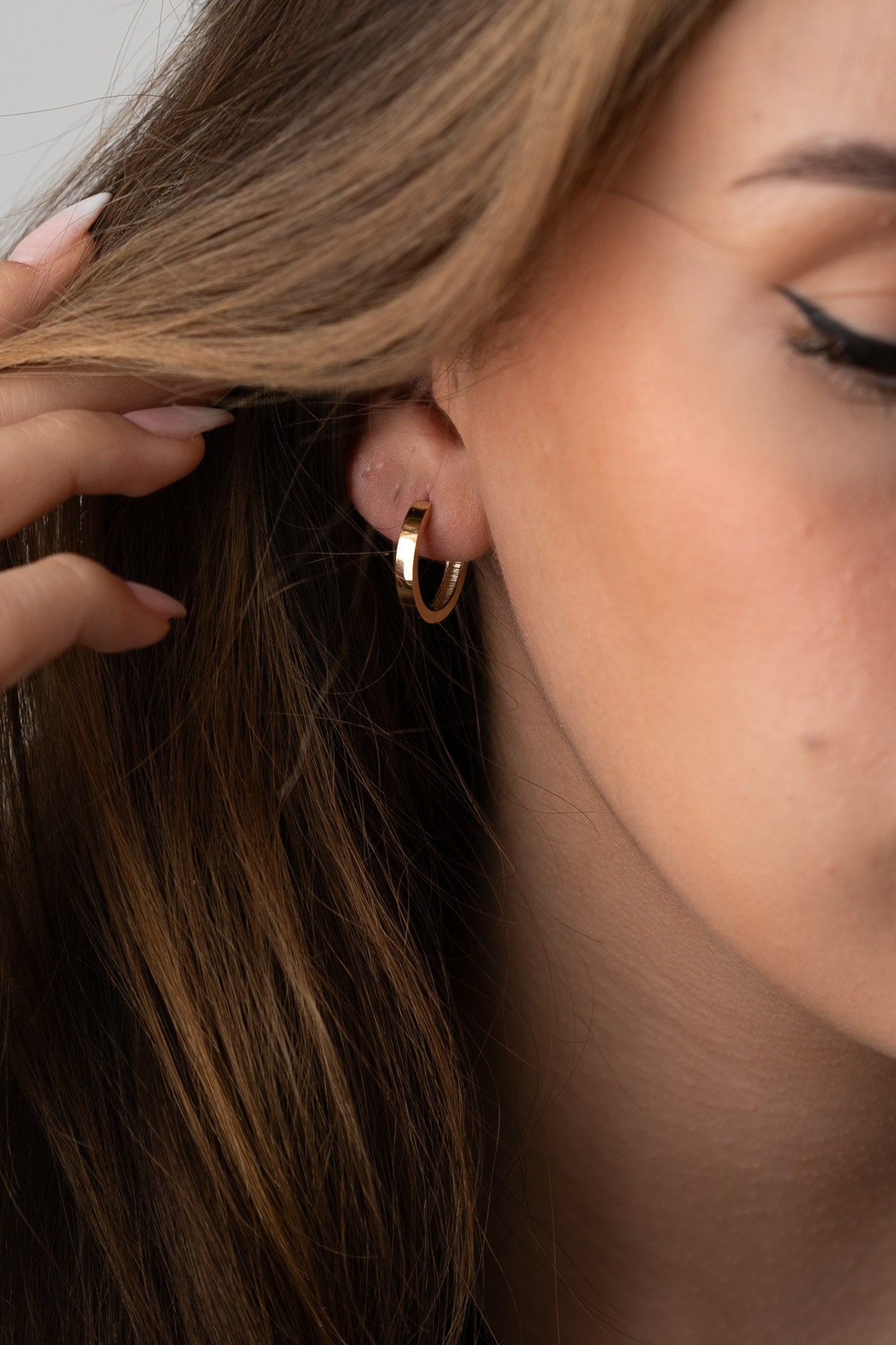 Gold Selection, 14k Gold Hoop Earrings Large, 14k Gold Hoop Earrings ...