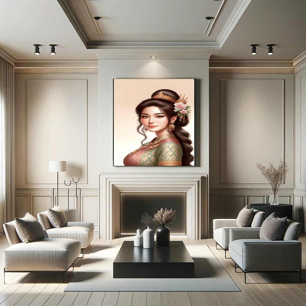 Thai Princess AI Art Digital Art Wall Art Home Decor Printable Instant ...