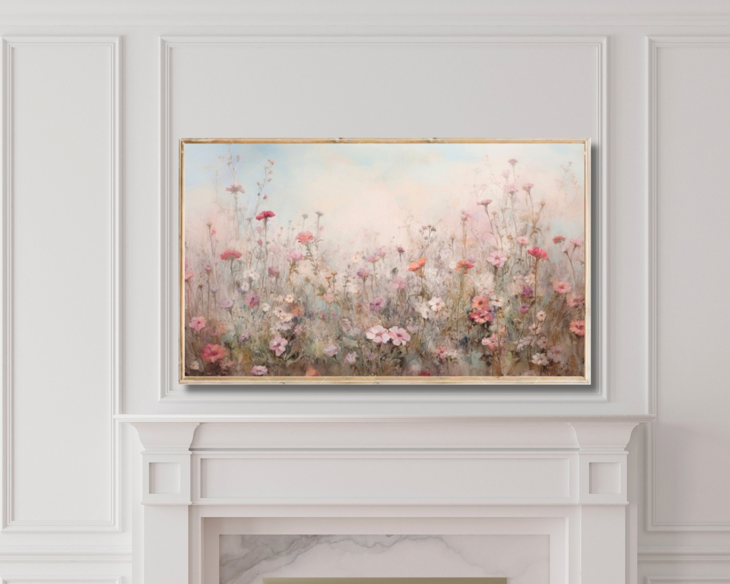 Frame TV Art Wildflowers Painting, Floral Picture Digital Download ...