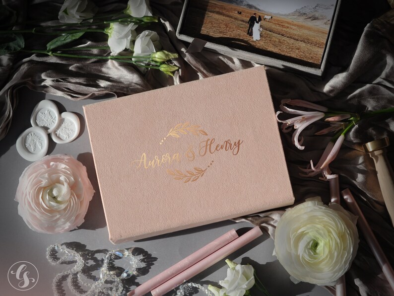 Velvet Photo Box Custom Wedding Photo Storage Box 4x6, 5x7, 6x8 ...