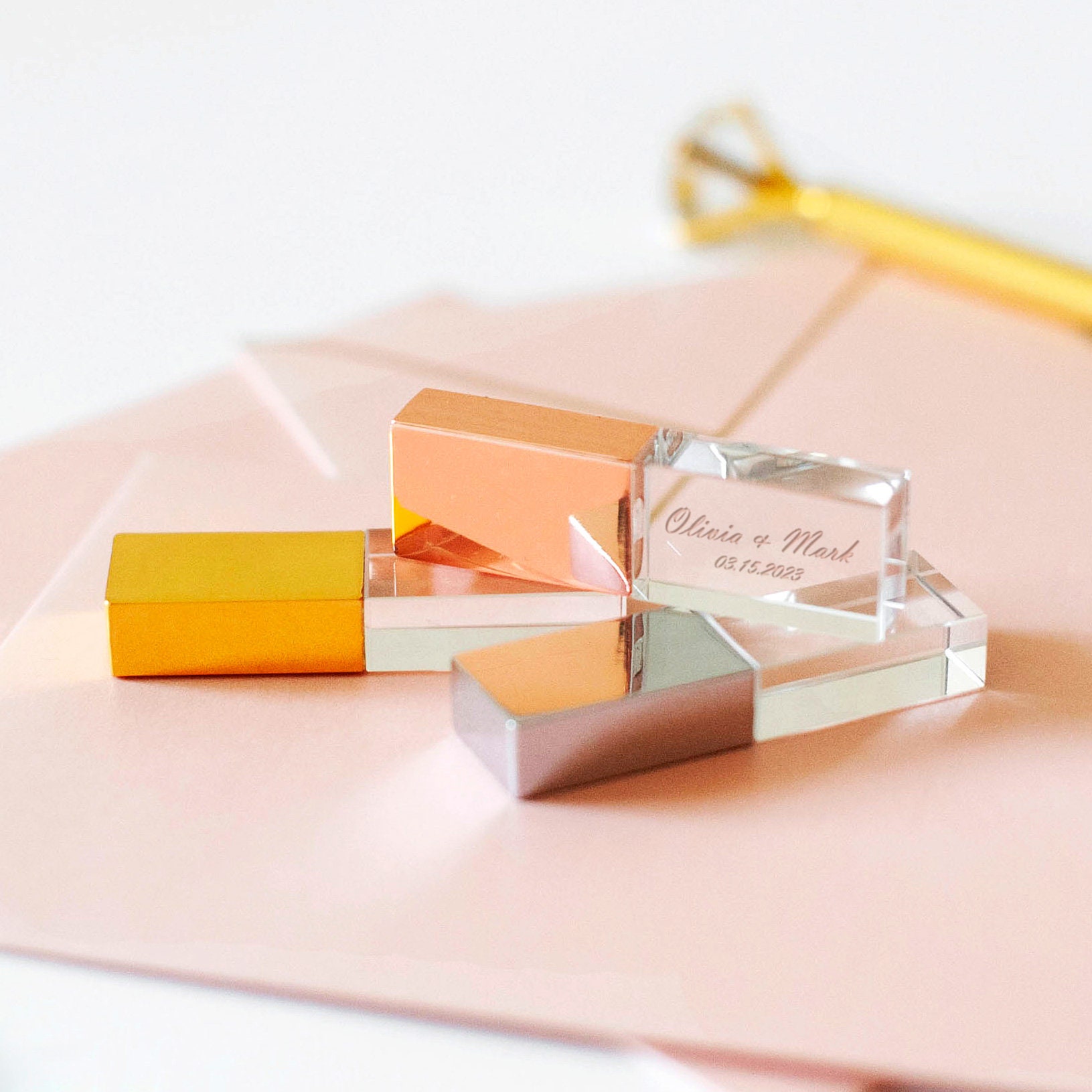 Crystal USB Flash Drive Personalized Wedding USB Drive Engraved USB ...