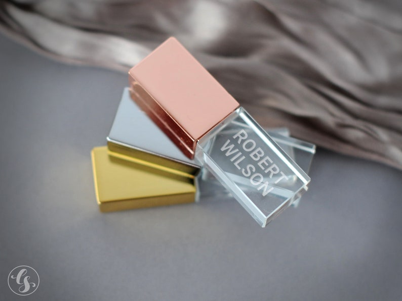 Crystal USB Flash Drive Personalized Wedding USB Drive Engraved USB ...