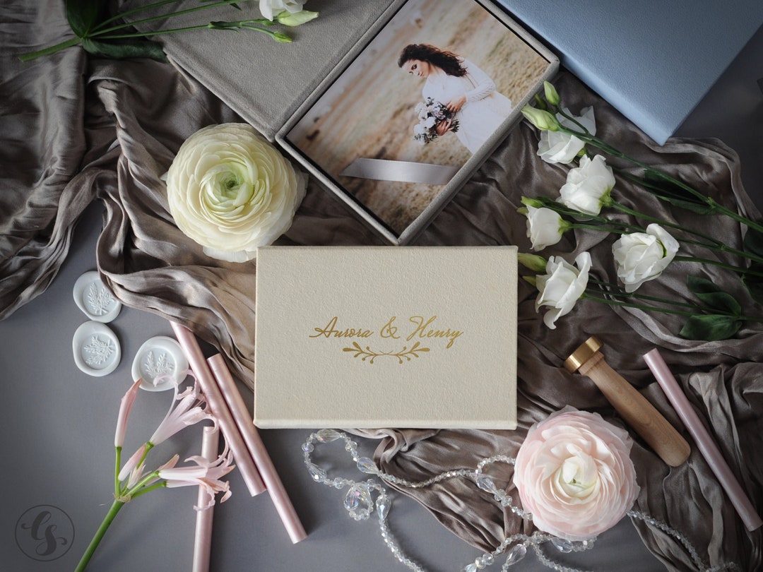 Velvet Photo Box Custom Wedding Photo Storage Box 4x6, 5x7, 6x8 ...