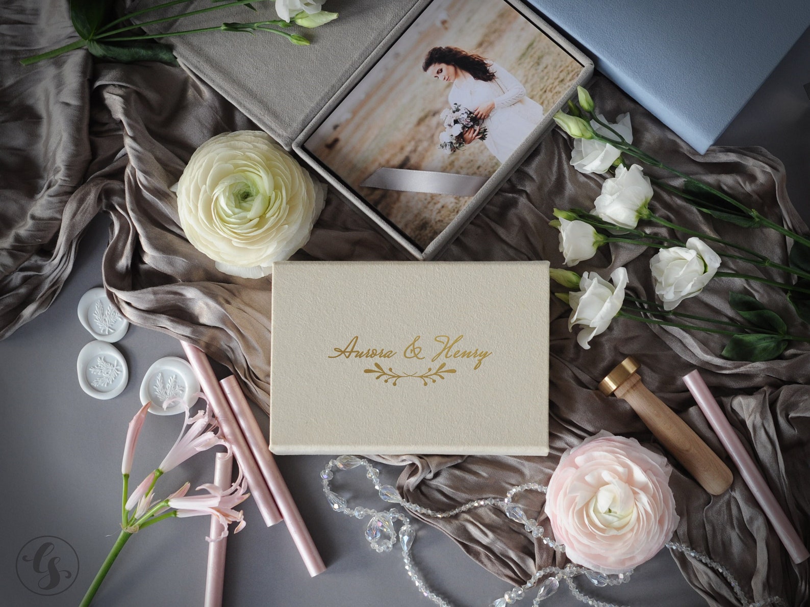 Velvet Photo Box Custom Wedding Photo Storage Box 4x6, 5x7, 6x8 ...