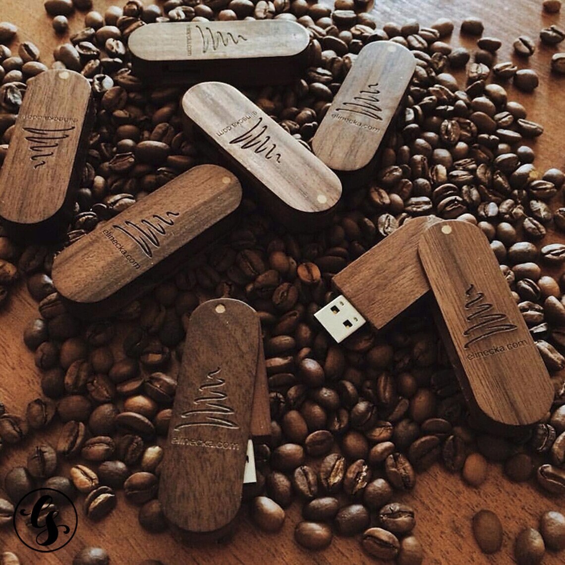 Engrave Wooden USB Drive 8GB to 128 GB, Wedding USB for Photographer ...