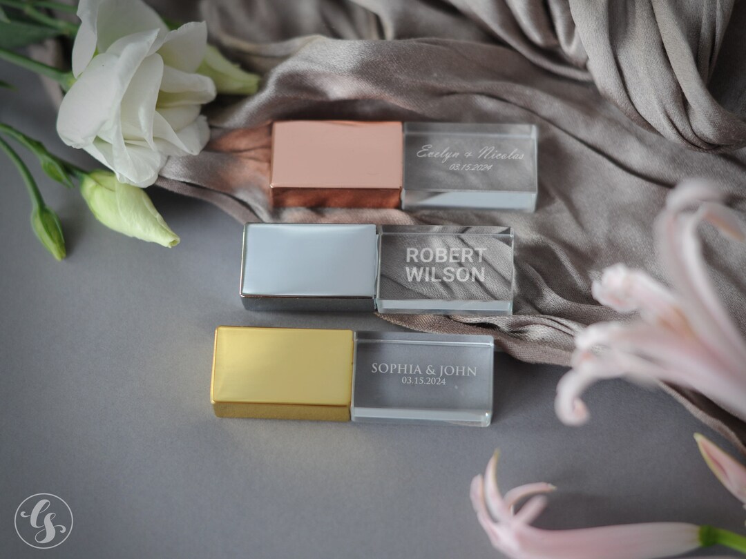 Crystal USB Flash Drive Personalized Wedding USB Drive Engraved USB ...