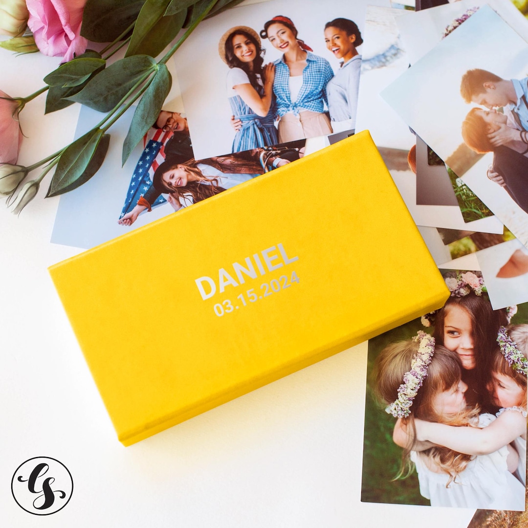 Custom Photo Box With USB Wedding Photo Memory Box Personalized, Photo ...