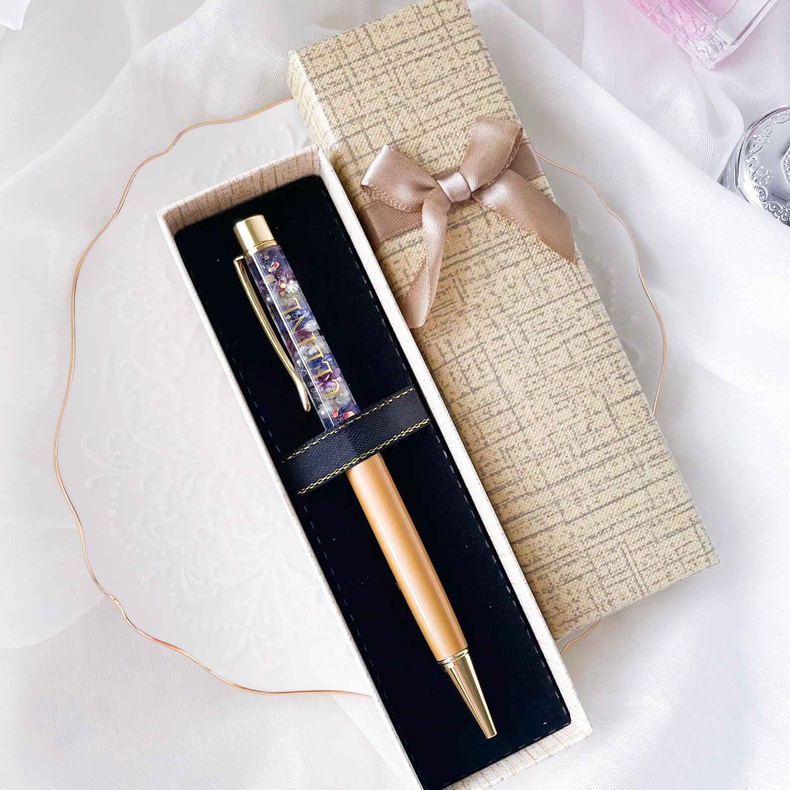Herbarium Floral Ballpoint Pen – Liquid Floral Float Pen, Cute Flower ...