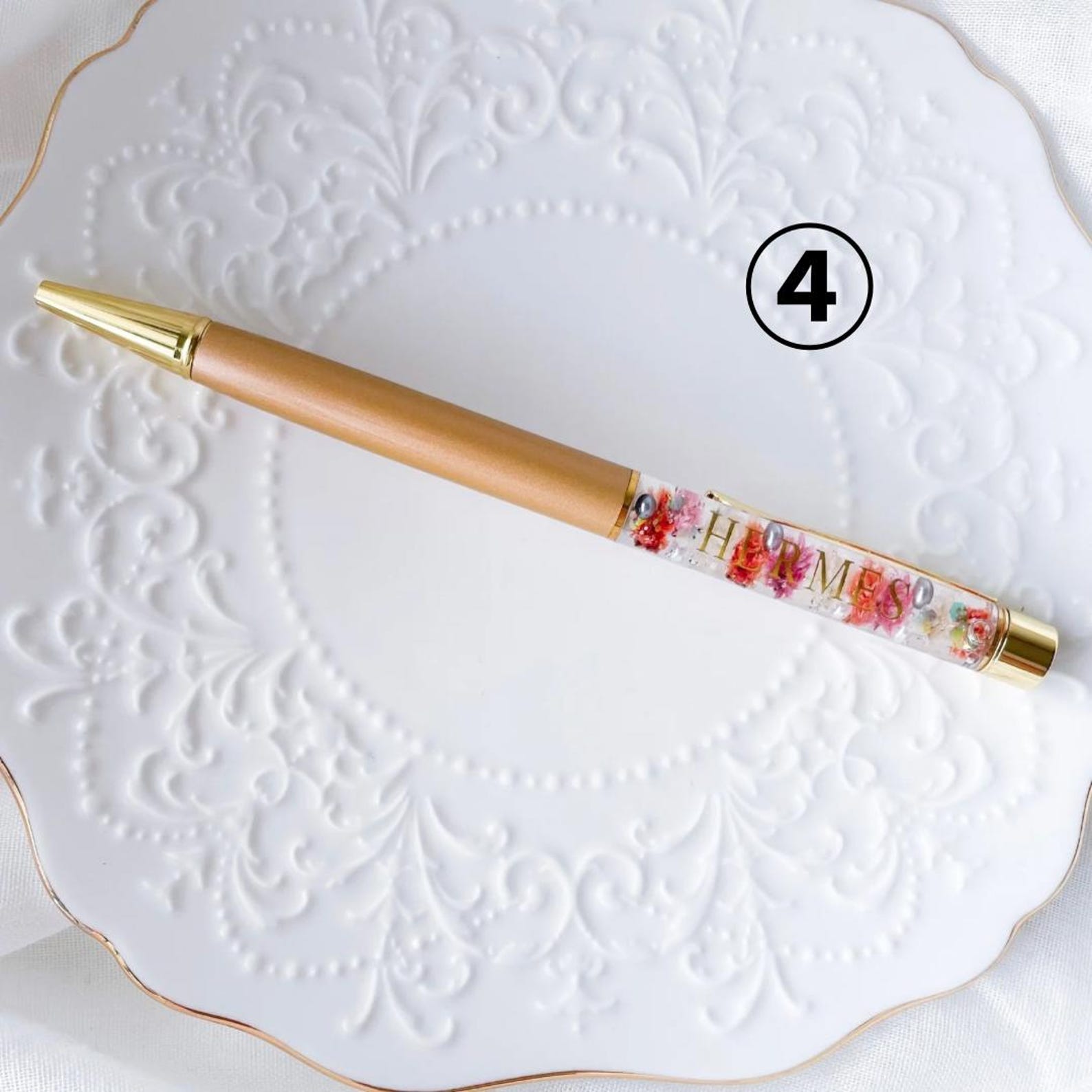 Herbarium Floral Ballpoint Pen – Liquid Floral Float Pen, Cute Flower ...