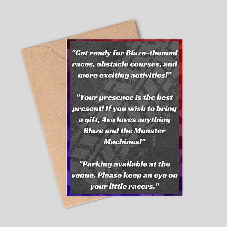 Let's Blaze Birthday Invitation Blaze and the Monster Machines Editable ...