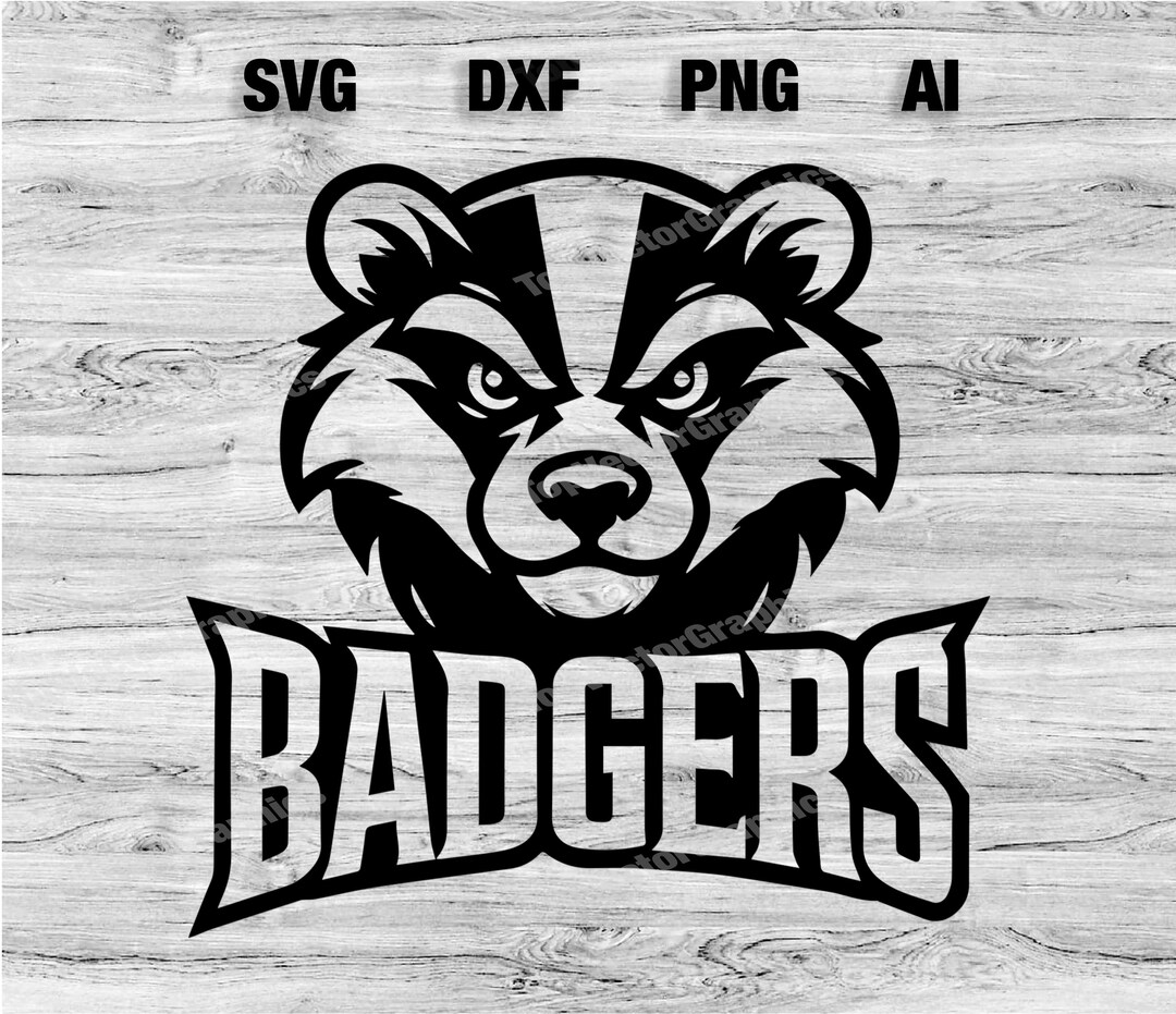 Badgers Sport Team Logo SVG, PNG, Dxf, Ai File | Baseball, Basketball ...