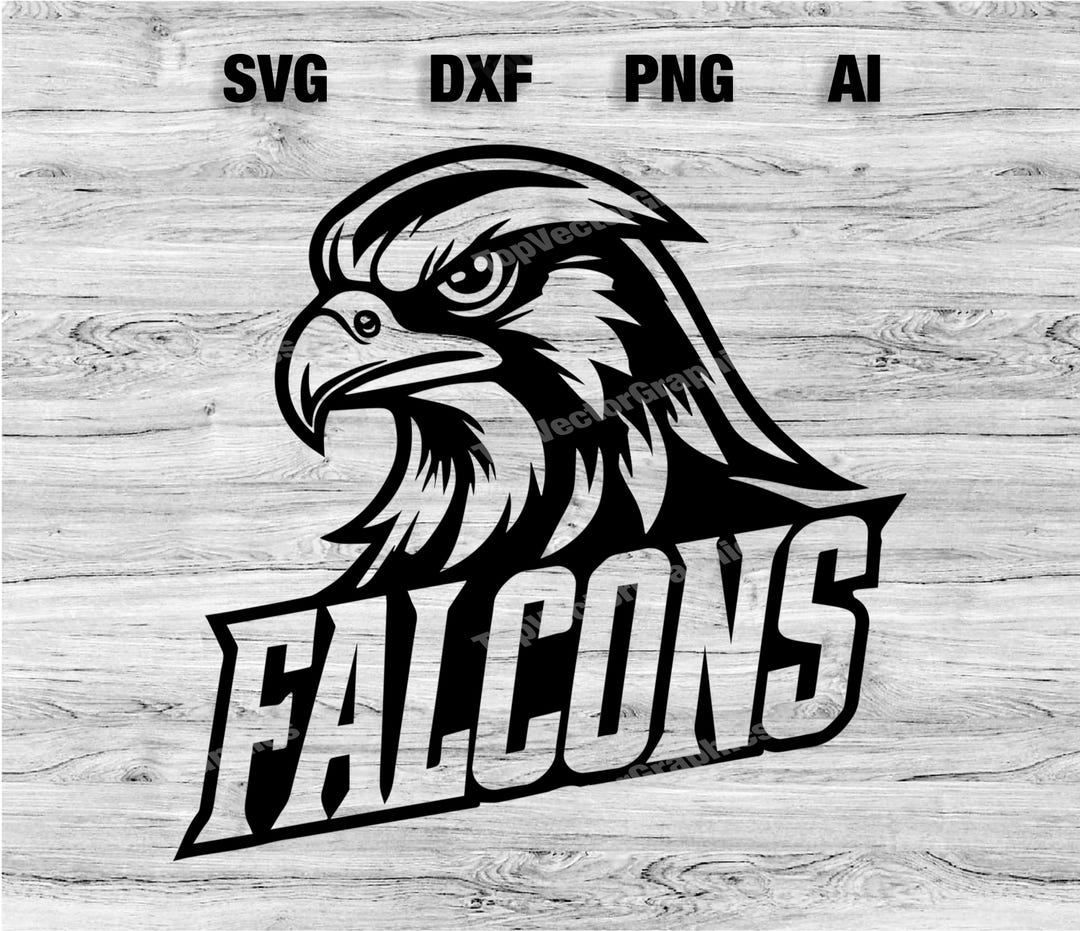 Falcons Sports Team Logo SVG, PNG, Dxf, Ai File | Baseball, Basketball ...