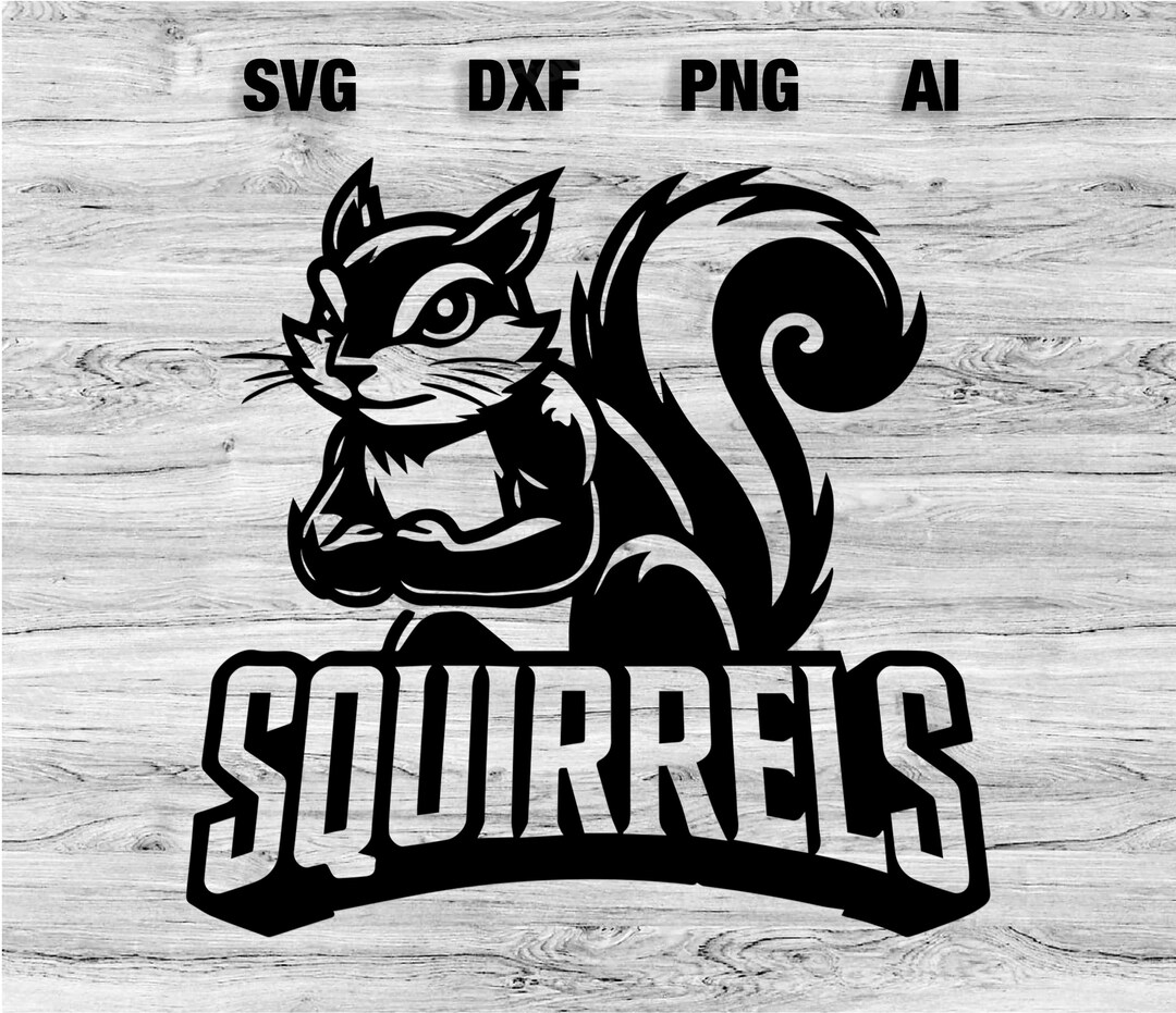 Squirrels Sports Team Logo SVG, PNG, Dxf, Ai File | Baseball ...
