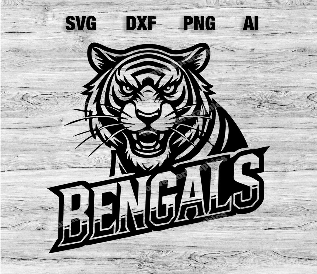 Bengals Sport Team Logo SVG, PNG, Dxf, Ai File | Baseball, Basketball ...