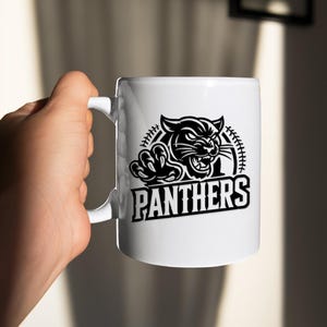 Panthers Baseball Team Logo SVG, PNG, Dxf, Ai File | Cool Panthers Cat ...