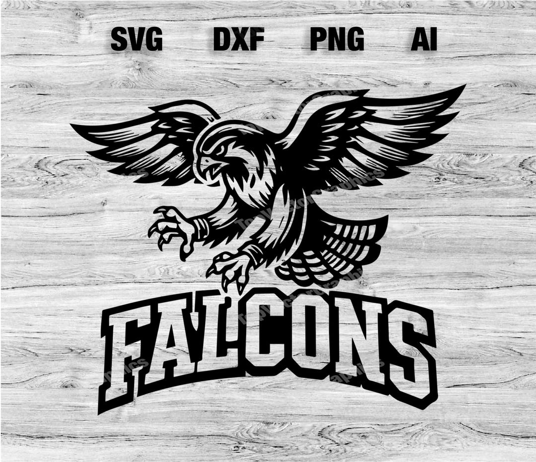 Falcons Sports Team Logo SVG, PNG, Dxf, Ai File | Baseball, Basketball ...