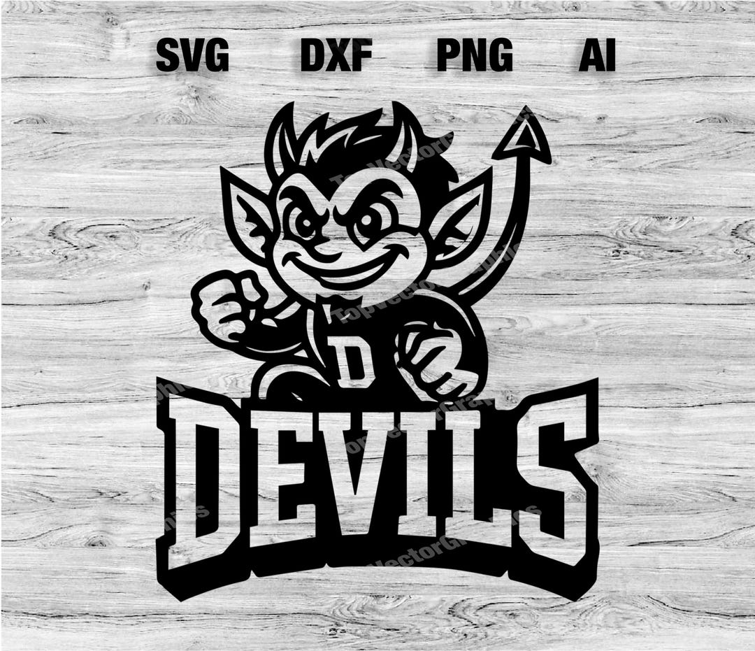 Devils Sport Team Logo SVG, PNG, Dxf, Ai File | Baseball, Basketball ...