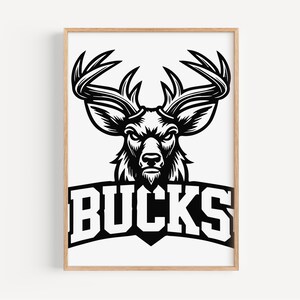 Bucks Sport Team Logo SVG, PNG, Dxf, Ai File | Baseball, Basketball ...