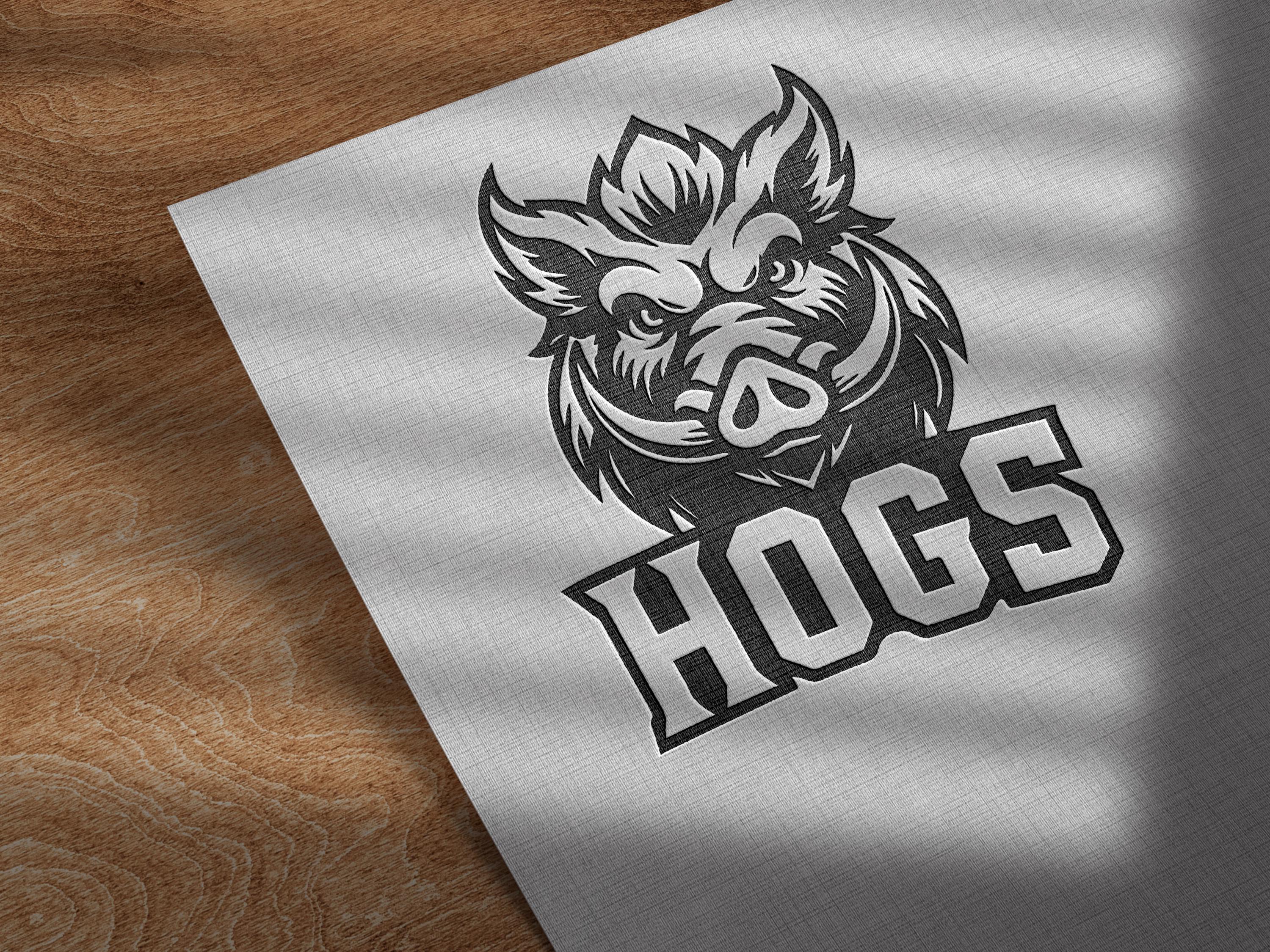 Hogs Sport Team Logo SVG, PNG, Dxf, Ai File | Baseball, Basketball ...