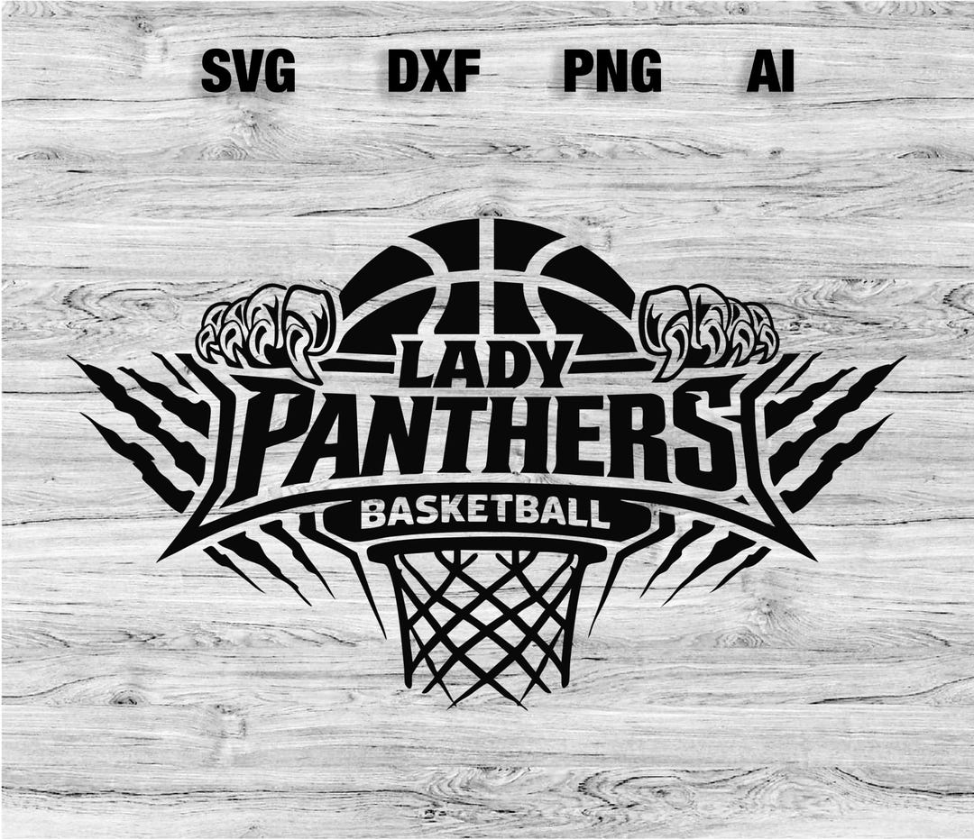 Lady Panthers Team Logo SVG, PNG, Dxf, Ai File | Cool Panthers Cat T ...