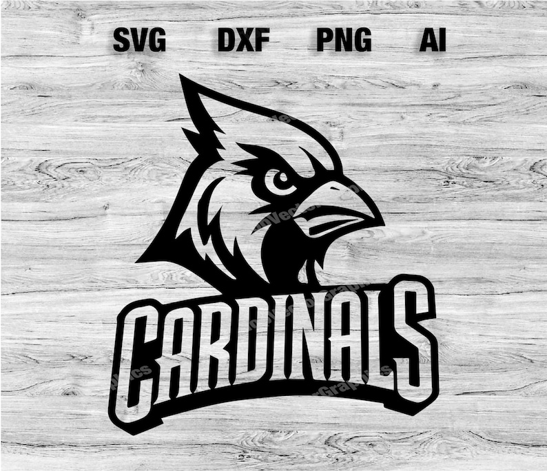 Cardinals Sports Team Logo SVG, PNG, Dxf, Ai File | Baseball ...