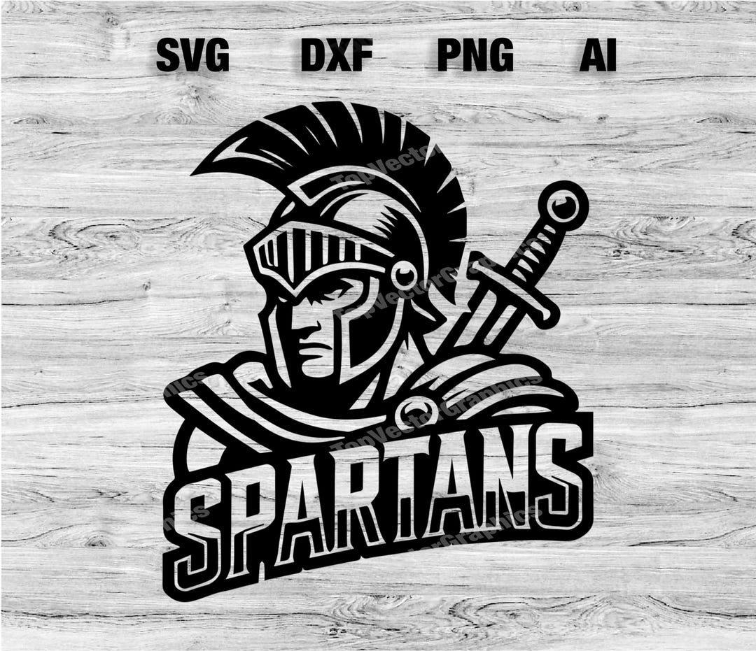 Spartans Sport Team Logo SVG, PNG, Dxf, Ai File | Baseball, Basketball ...
