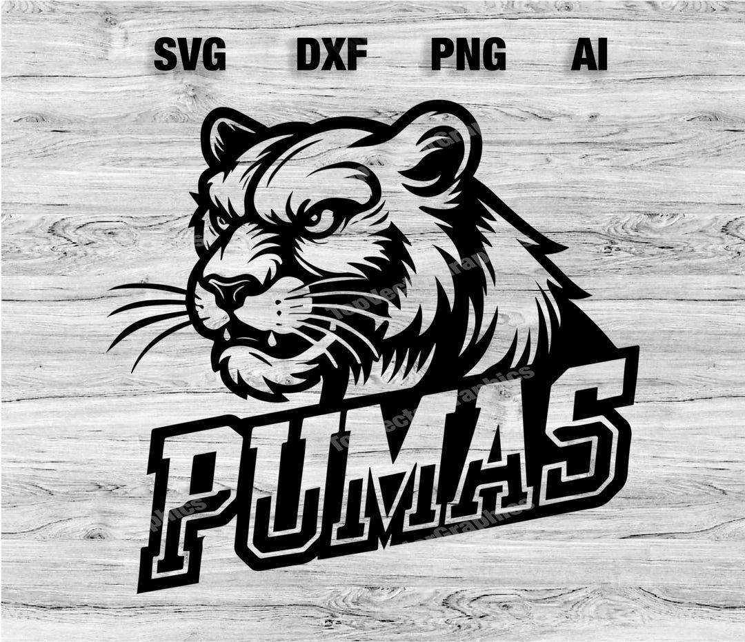 Pumas Sport Team Logo SVG, PNG, Dxf, Ai File | Baseball, Basketball ...